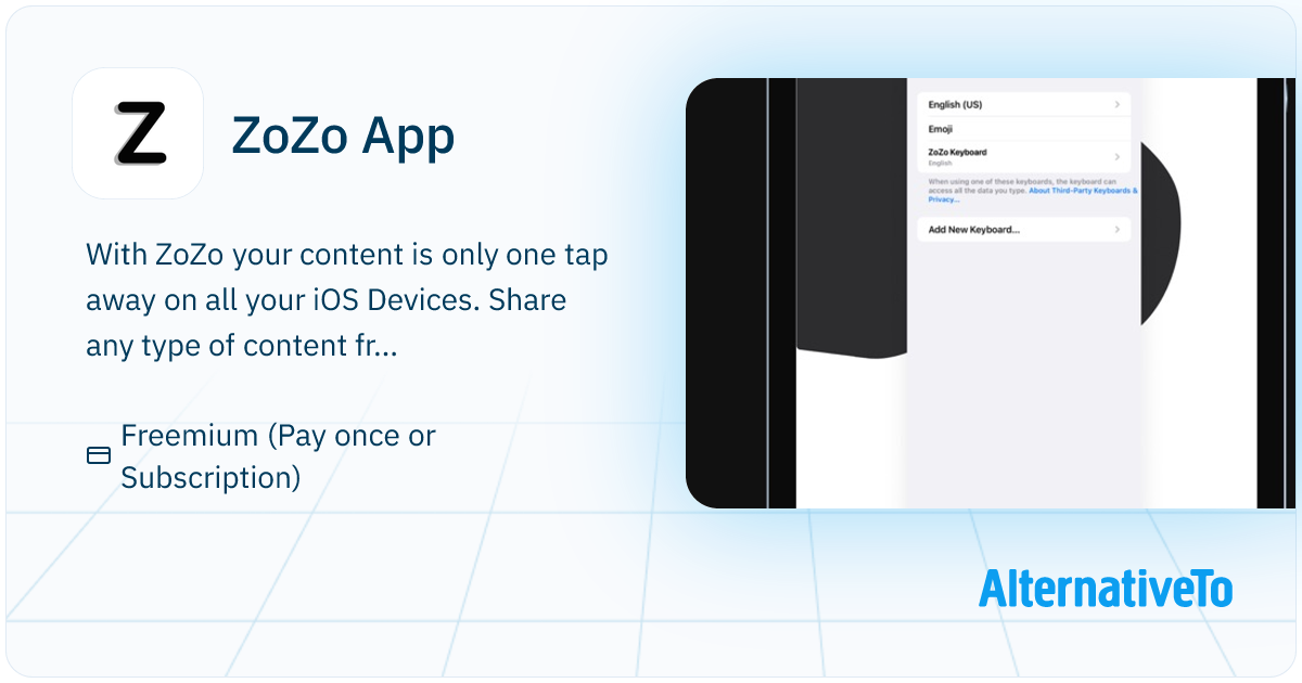 ZoZo App: Create iOS Keyboard Shortcuts for the content (photos, links ...
