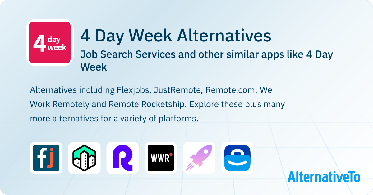 4 Day Week Alternatives: Top 12 Job Search Services & Similar Websites ...