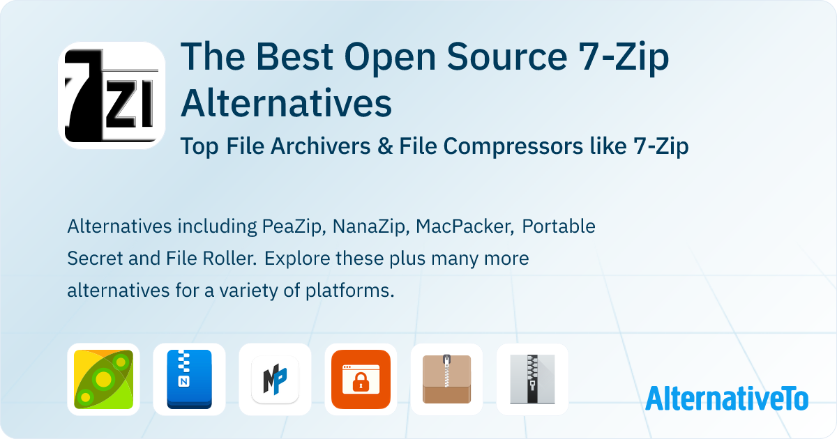 Open Source 7-Zip Alternatives: Top 12 File Archivers & File ...