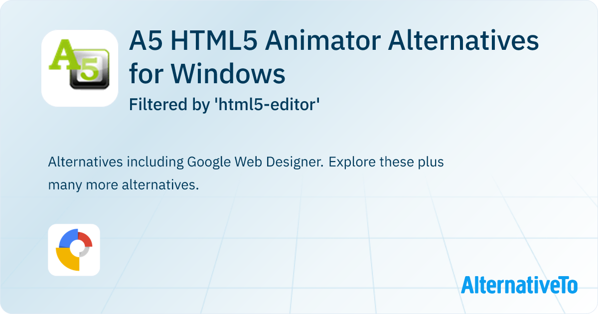 A5 HTML5 Animator Alternatives for Windows filtered by 'html5-editor ...