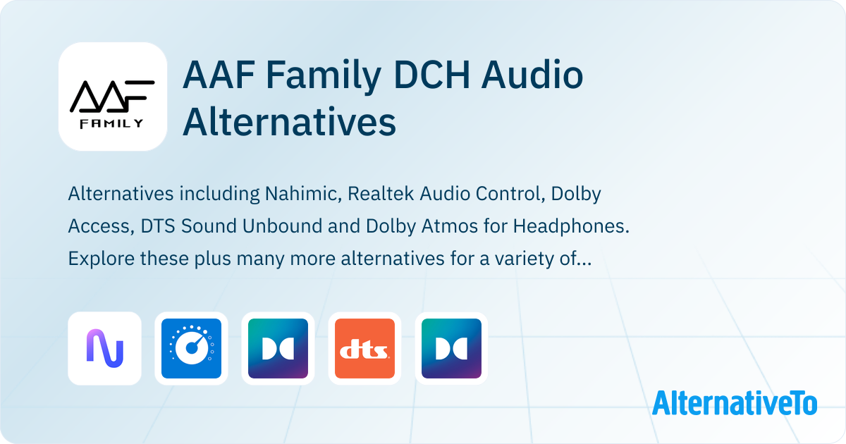 AAF Family DCH Audio Alternatives - Explore Similar Software ...