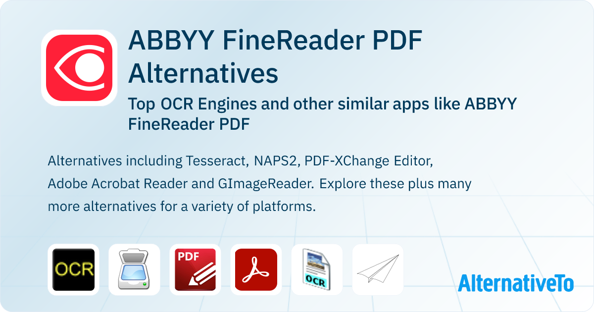 Great ABBYY FineReader PDF Alternatives: Top OCR Engines in 2026 ...