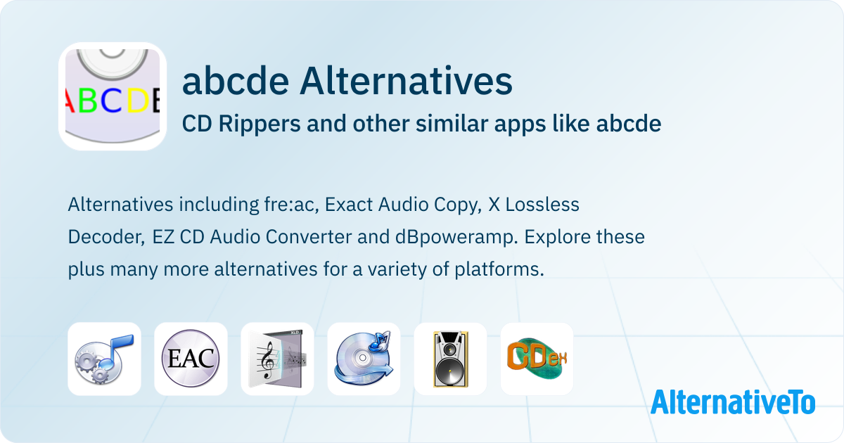 abcde Alternatives: Top 12 CD Rippers & Similar Apps | AlternativeTo