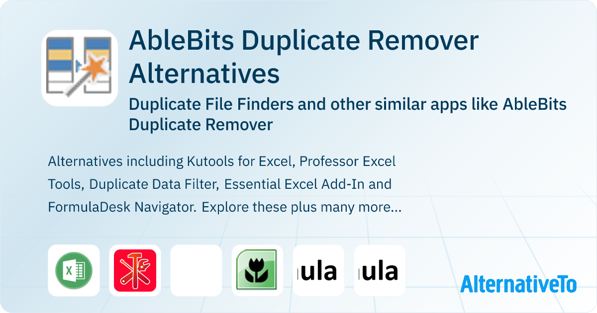 AbleBits Duplicate Remover Alternatives: Top 10 Duplicate File Finders ...
