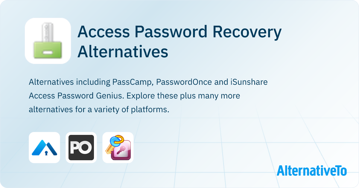 Access Password Recovery Alternatives - Explore Similar Software ...