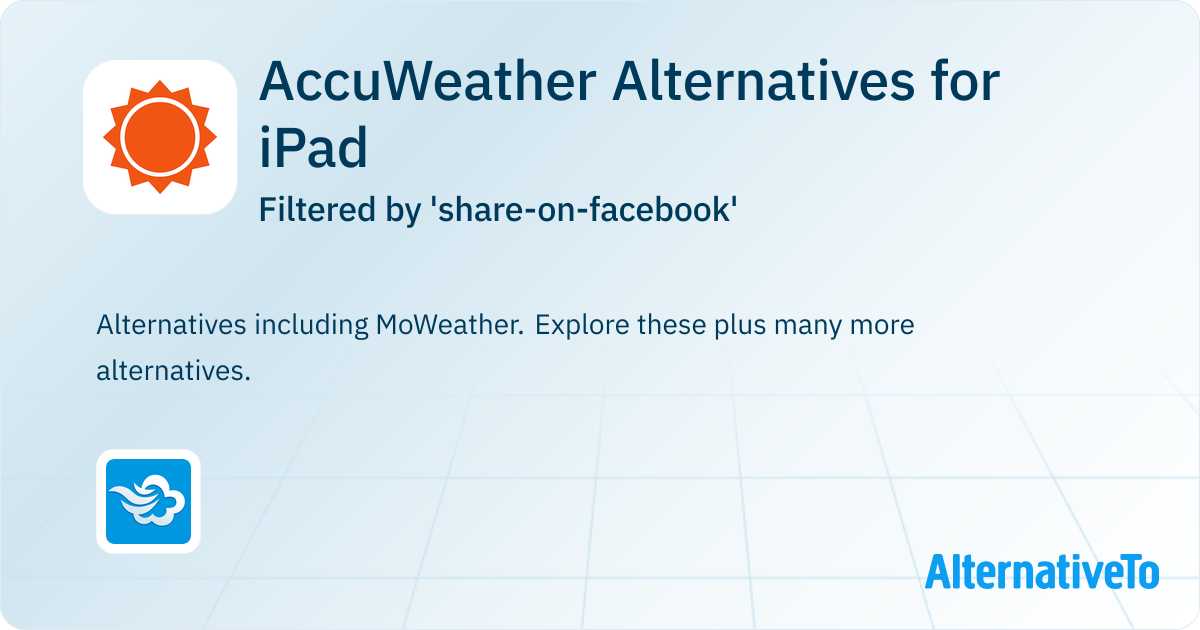 AccuWeather Alternatives for iPad filtered by 'share-on-facebook ...