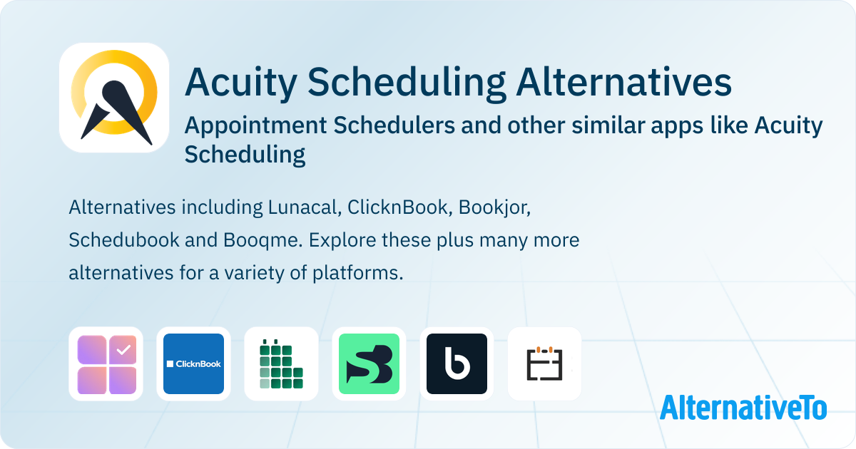 Acuity Scheduling Alternatives: Top 12 Appointment Schedulers & Similar ...