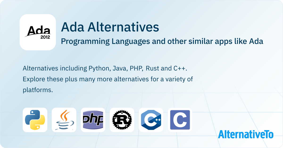 Ada Alternatives: Top 12 Programming Languages & Similar Apps ...