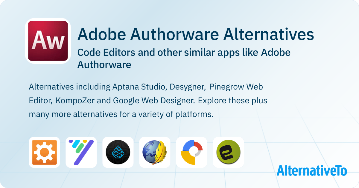 Adobe Authorware Alternatives: Top 12 Code Editors & Similar Apps ...