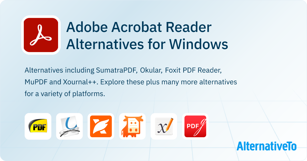 Adobe Acrobat Reader Alternatives for Windows: Top 12 PDF Readers ...