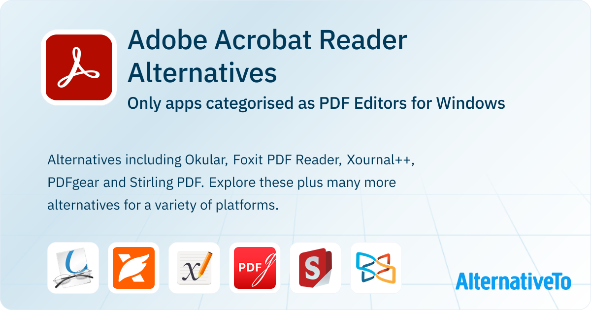 Adobe Acrobat Reader Alternatives for Windows: Top 24 PDF Editors ...