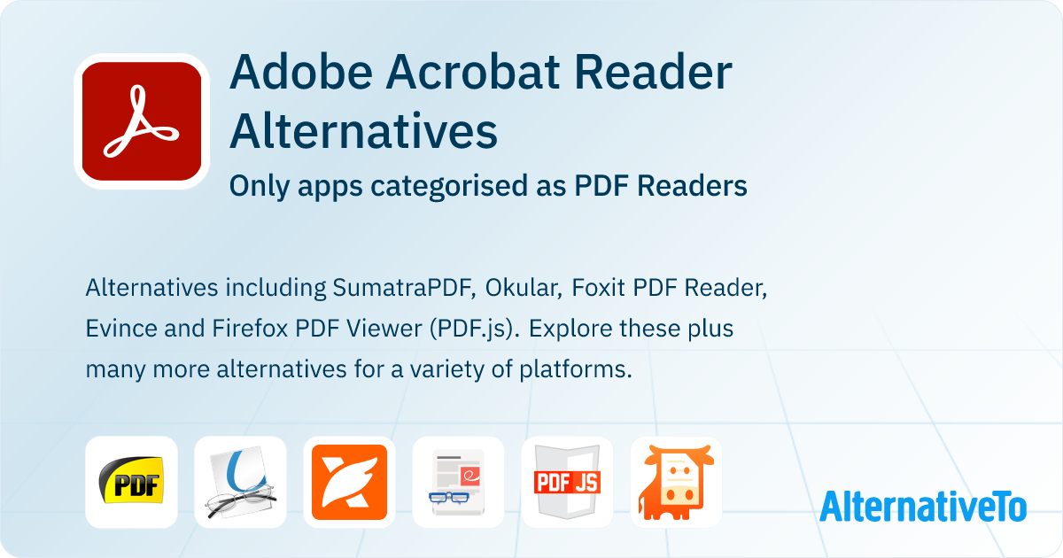 Adobe Acrobat Reader Alternatives: Top 12 PDF Readers | AlternativeTo