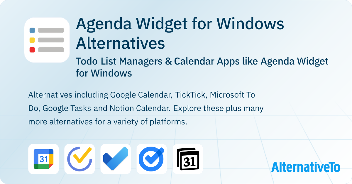Agenda Widget for Windows Alternatives: Top 5 Todo List Managers ...