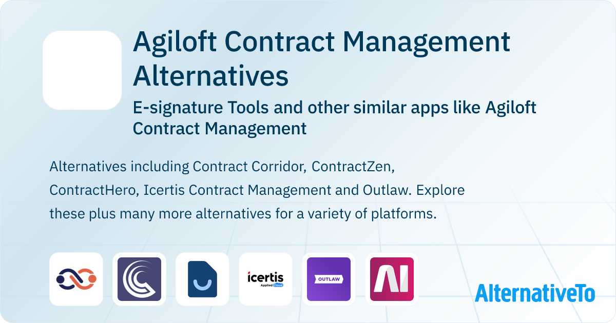 Agiloft Contract Management Alternatives: Top 17 E-signature Tools ...