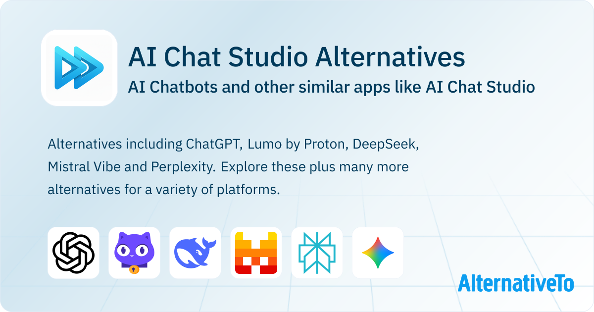 AI Chat Studio Alternatives: Top 12 AI Chatbots & Similar Websites ...
