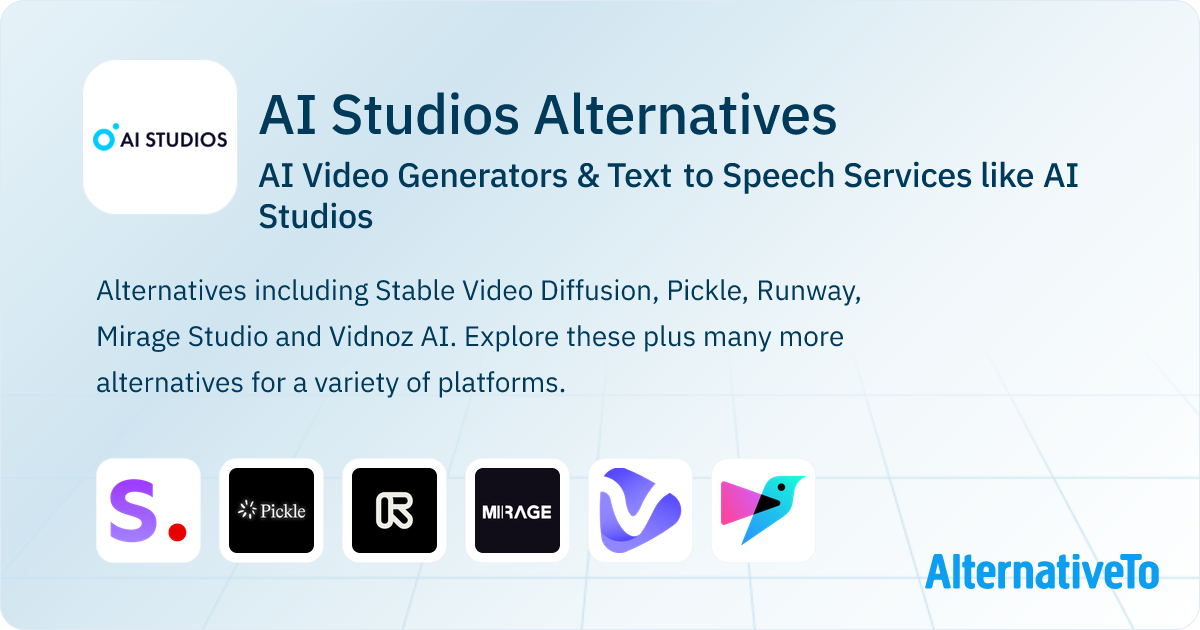 AI Studios Alternatives: Top 12 AI Video Generators | AlternativeTo