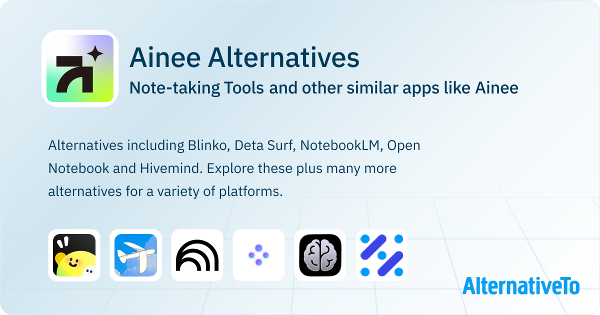 Ainee Alternatives: Top 12 Note-taking Tools & Similar Apps | AlternativeTo