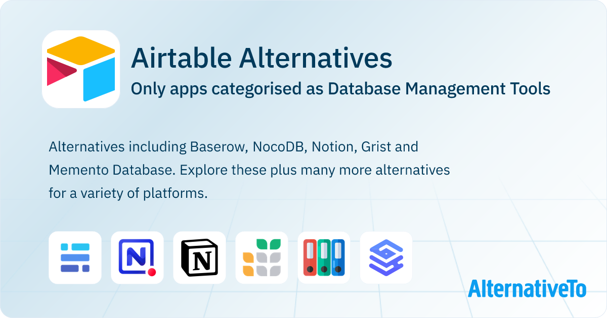 Airtable Alternatives: Top 16 Database Management Tools | AlternativeTo