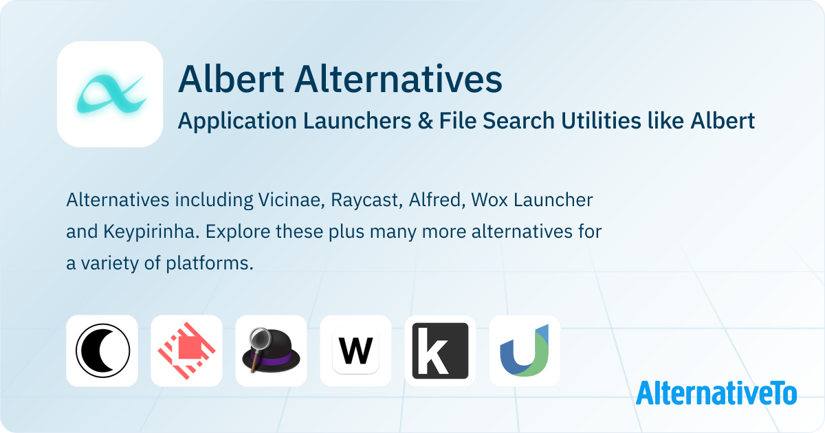Albert Alternatives: Top 12 Application Launchers | AlternativeTo