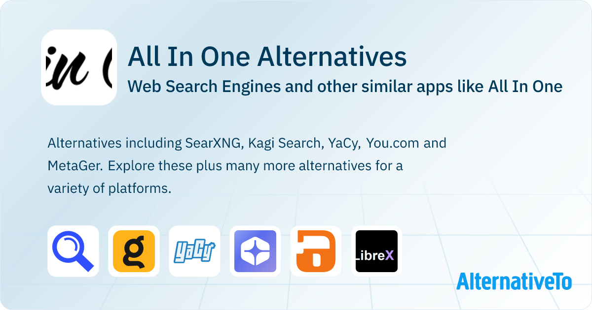 All In One Alternatives: Top 8 Web Search Engines & Similar Websites ...