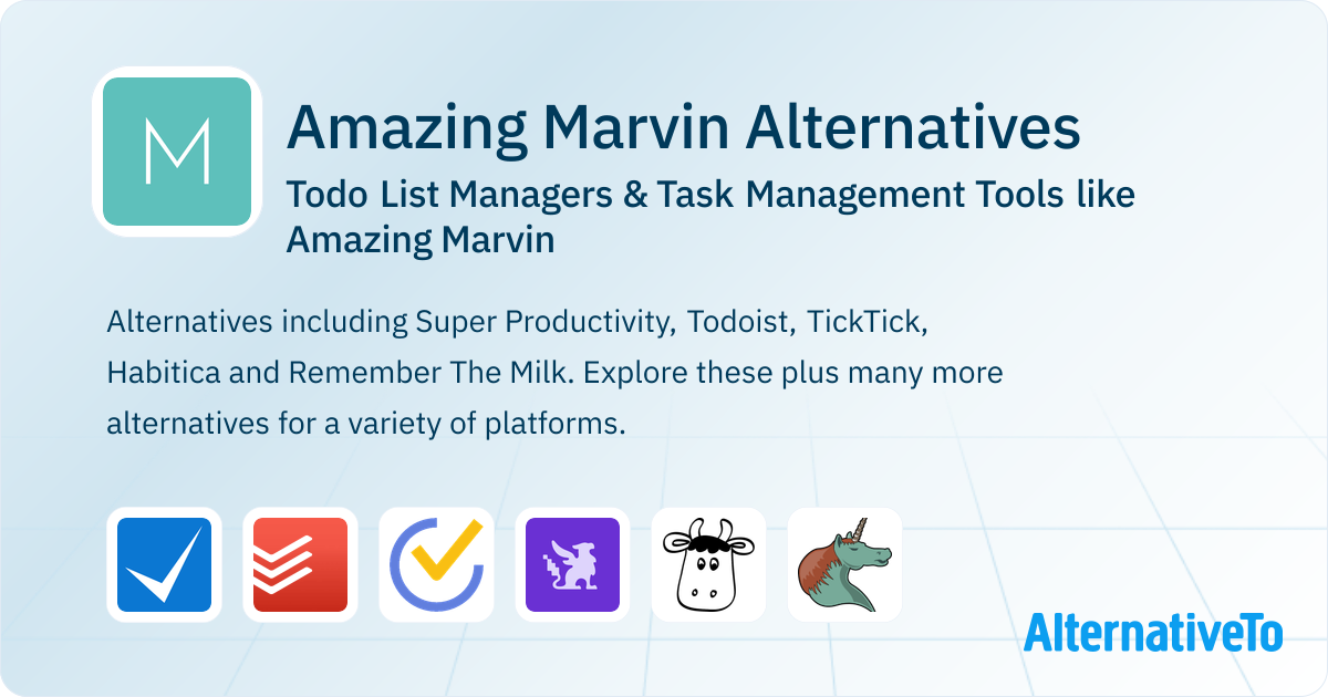 Amazing Marvin Alternatives: Top 12 Todo List Managers | AlternativeTo