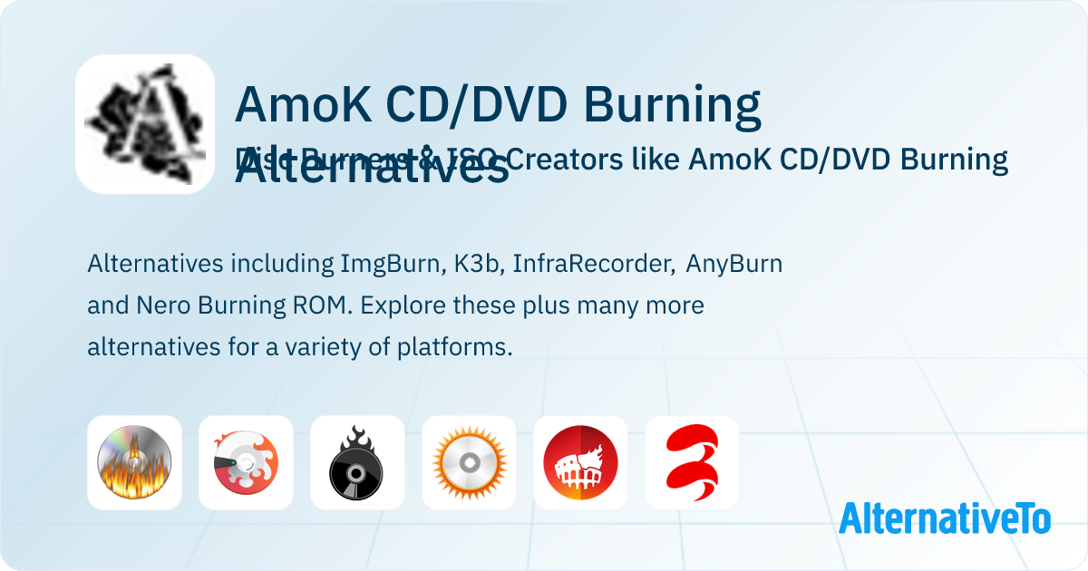 AmoK CD/DVD Burning Alternatives: Top 12 Disc Burners | AlternativeTo