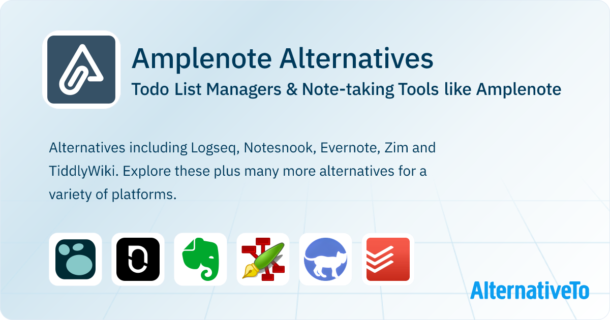 Amplenote Alternatives: Top 12 Todo List Managers | AlternativeTo