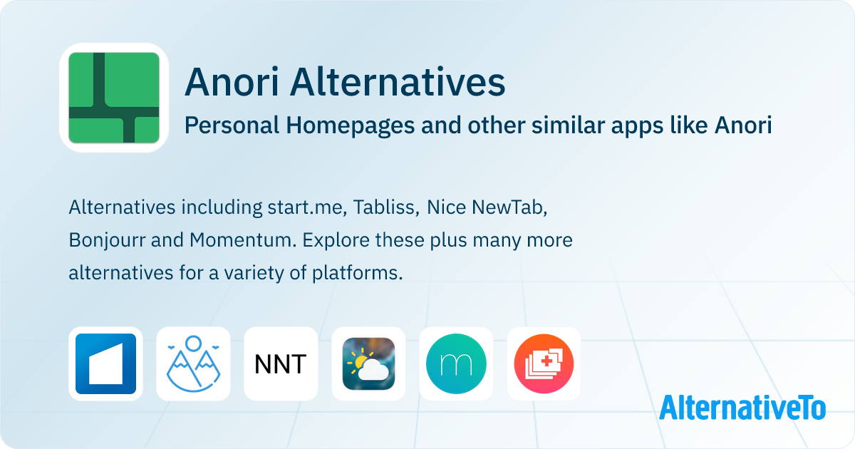 Anori Alternatives: Top 16 Personal Homepages & Similar Apps ...