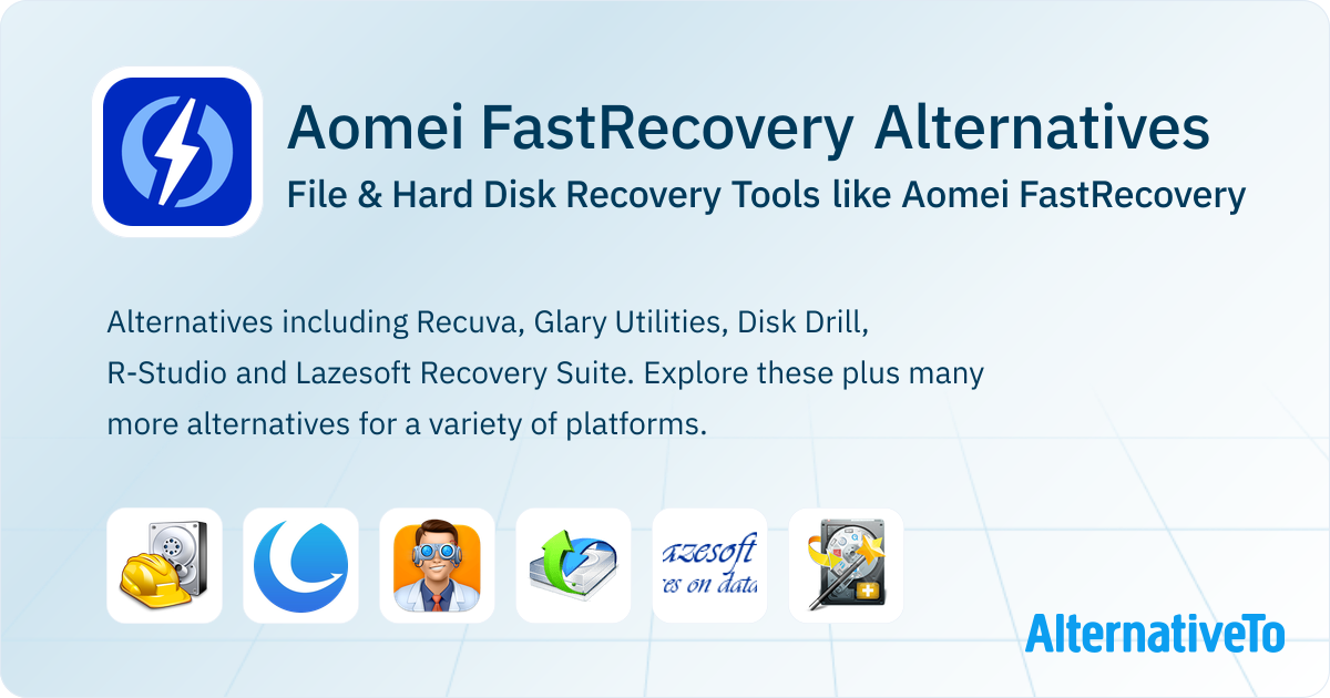 Aomei FastRecovery Alternatives: Top 12 File Recovery Tools | AlternativeTo