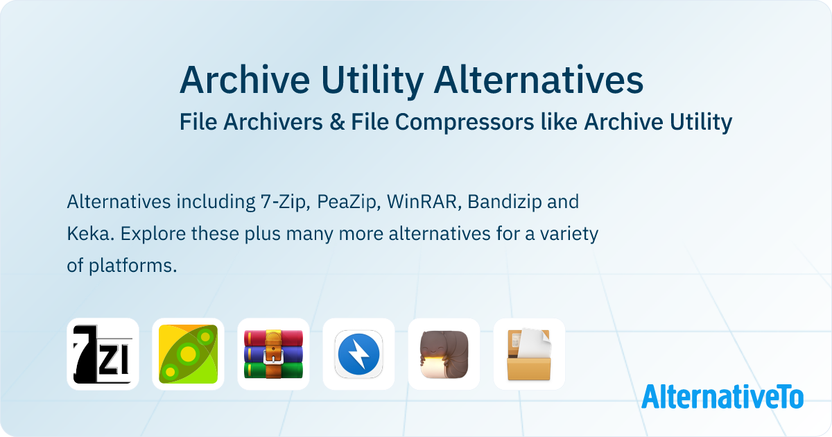 Archive Utility Alternatives: Top 12 File Archivers | AlternativeTo