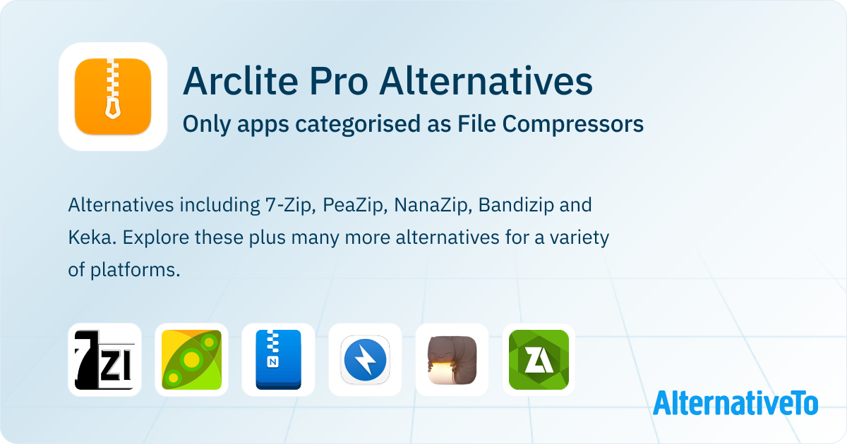 Arclite Pro Alternatives: Top 12 File Compressors | AlternativeTo