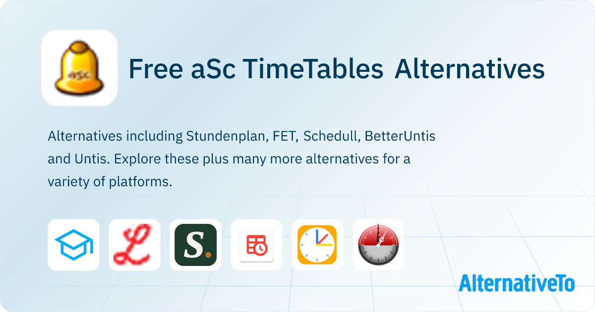 Free aSc TimeTables Alternatives | AlternativeTo