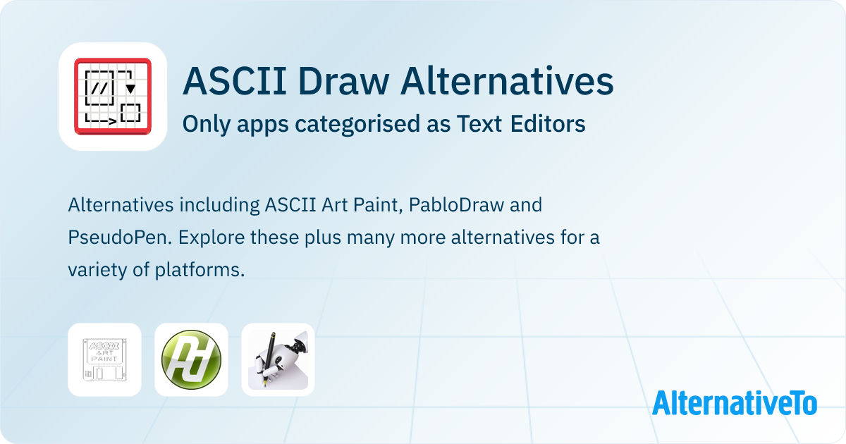 ASCII Draw Alternatives: Top 3 Text Editors | AlternativeTo