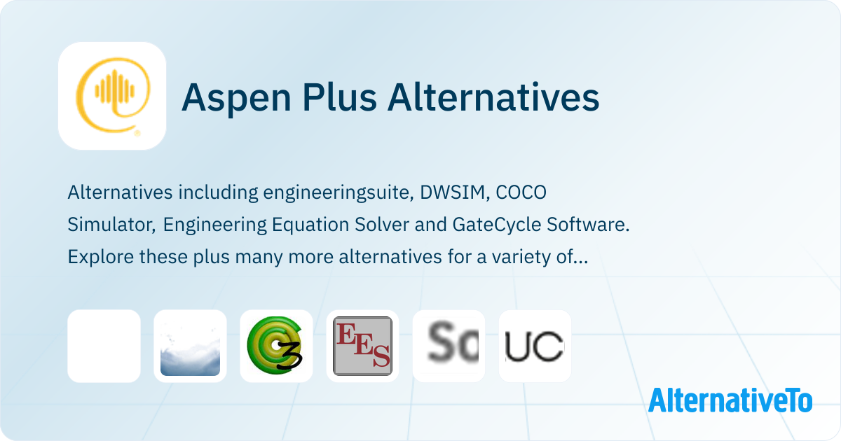 Aspen Plus Alternatives - Explore Similar Software | AlternativeTo
