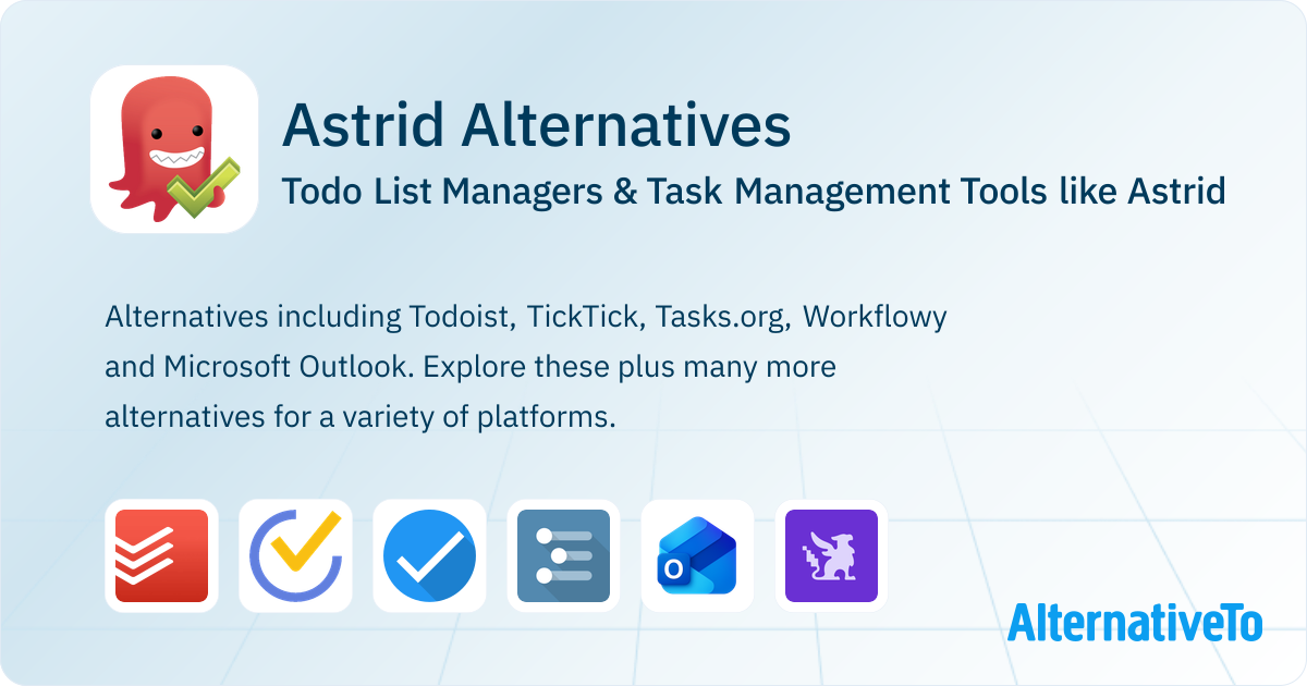 Astrid Alternatives: Top 12 Todo List Managers | AlternativeTo