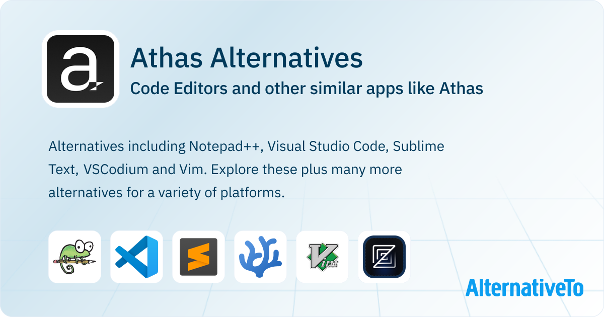 Athas Alternatives: Top 12 Code Editors & Similar Apps | AlternativeTo