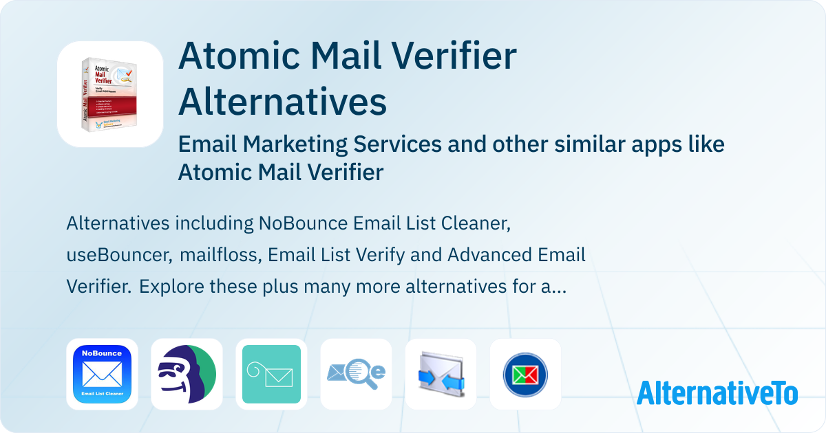 Atomic Mail Verifier Alternatives: Top 20 Email Marketing Services ...
