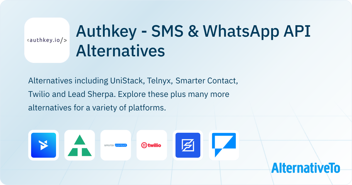 Authkey - SMS & WhatsApp API Alternatives - Explore Similar Sites ...