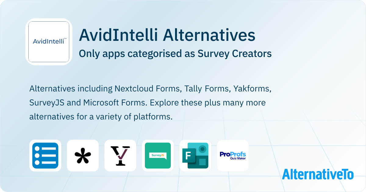 AvidIntelli Alternatives: Top 12 Survey Creators | AlternativeTo
