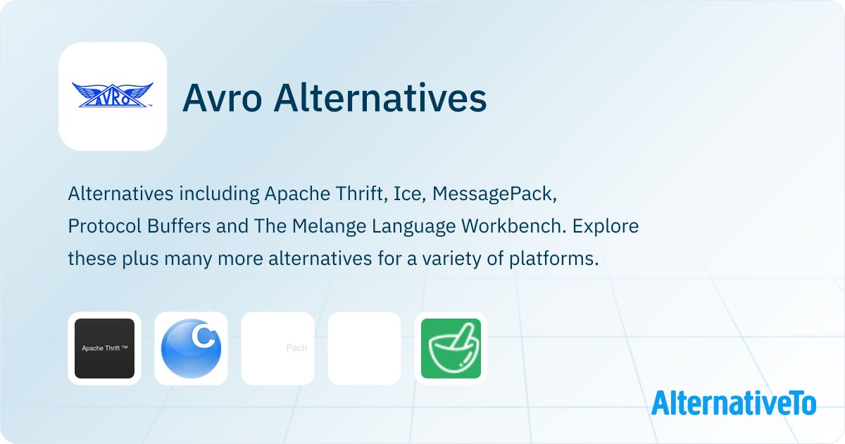 Avro Alternatives - Explore Similar Software | AlternativeTo