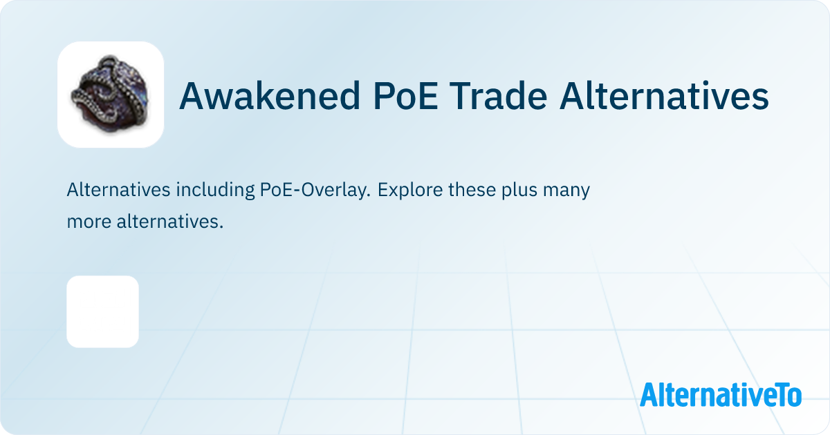 Awakened PoE Trade Alternatives - Explore Similar Software | AlternativeTo