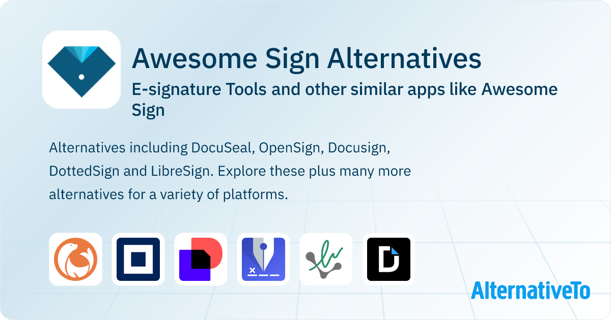 Awesome Sign Alternatives: Top 12 E-signature Tools & Similar Websites ...