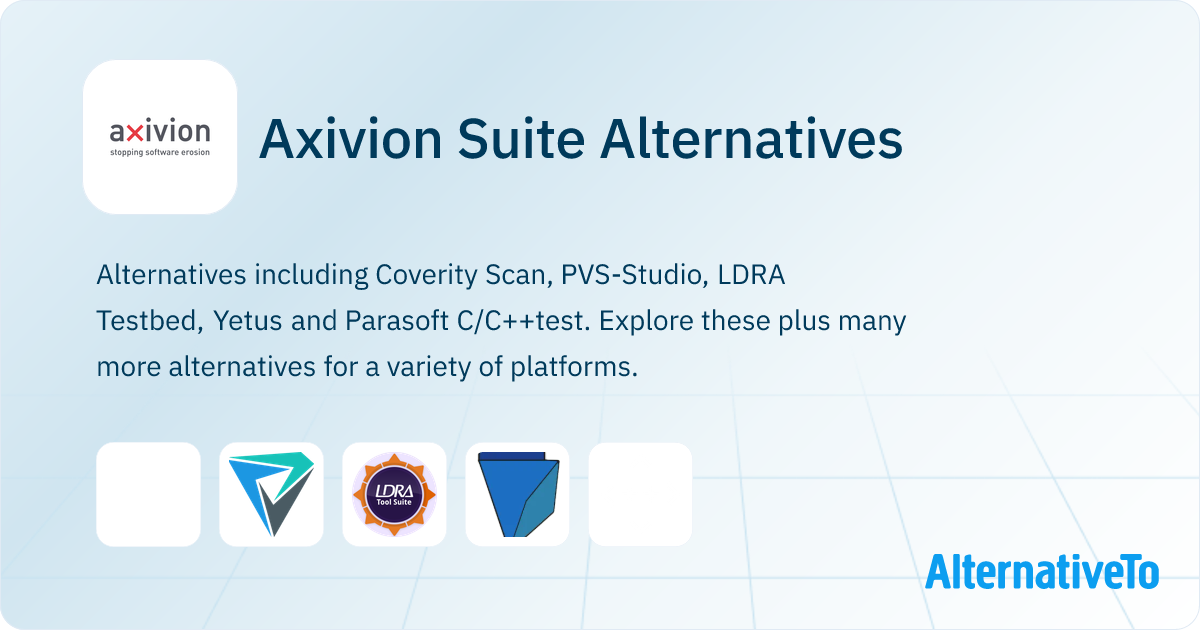 Axivion Suite Alternatives - Explore Similar Software | AlternativeTo