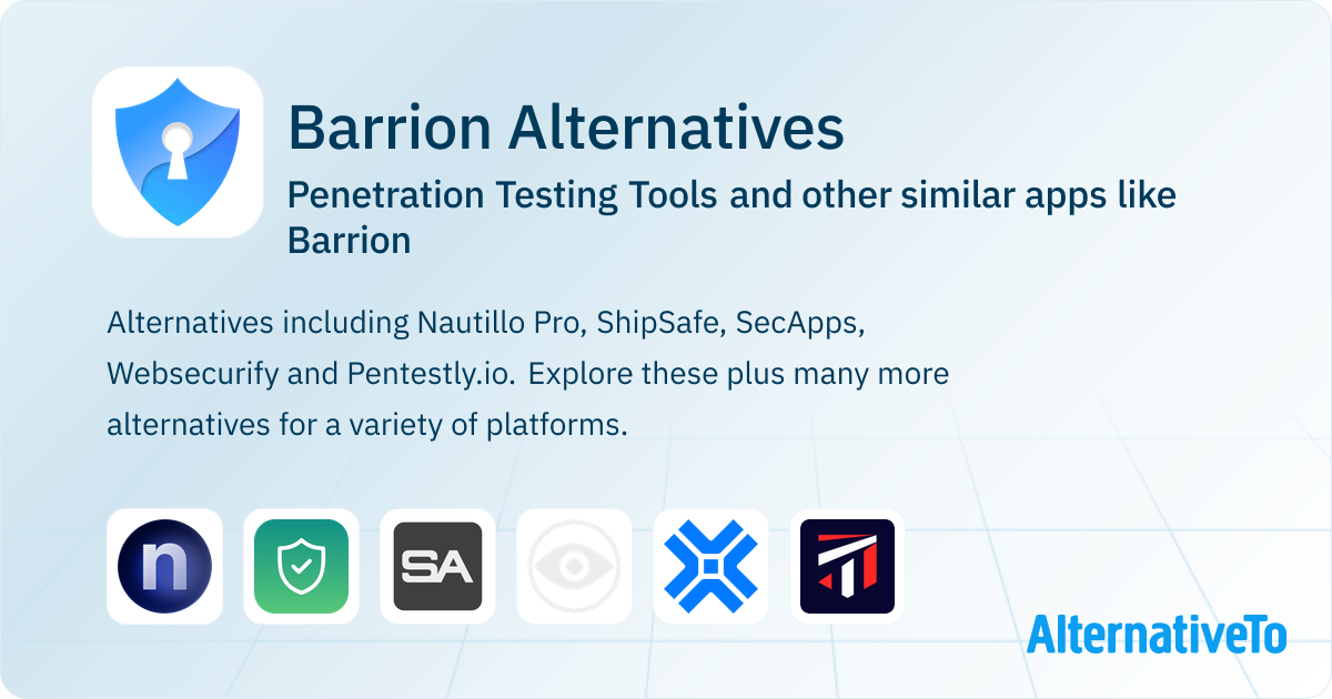 Barrion Alternatives: Top 20 Penetration Testing Tools & Similar Apps ...