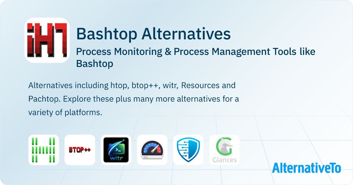 Bashtop Alternatives: Top 12 Process Monitoring Tools | AlternativeTo
