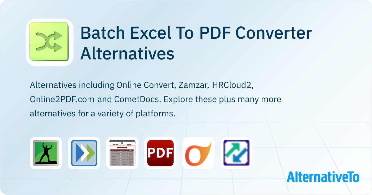 Batch Excel To PDF Converter Alternatives - Explore Similar Software ...