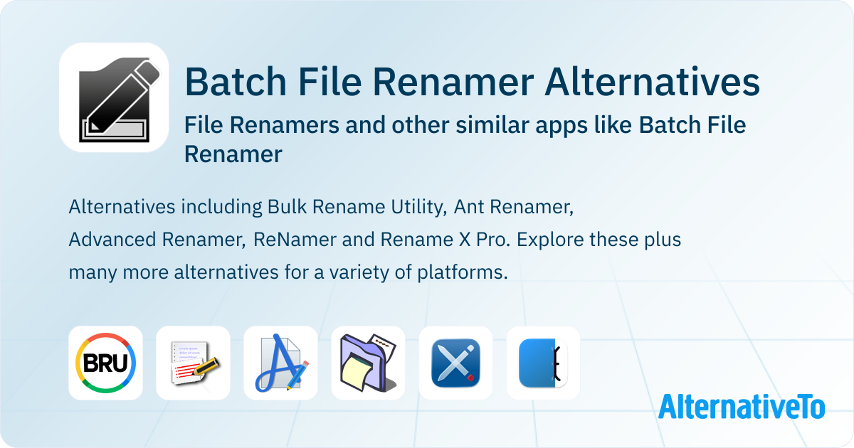 Batch File Renamer Alternatives: Top 12 File Renamers & Similar Apps ...