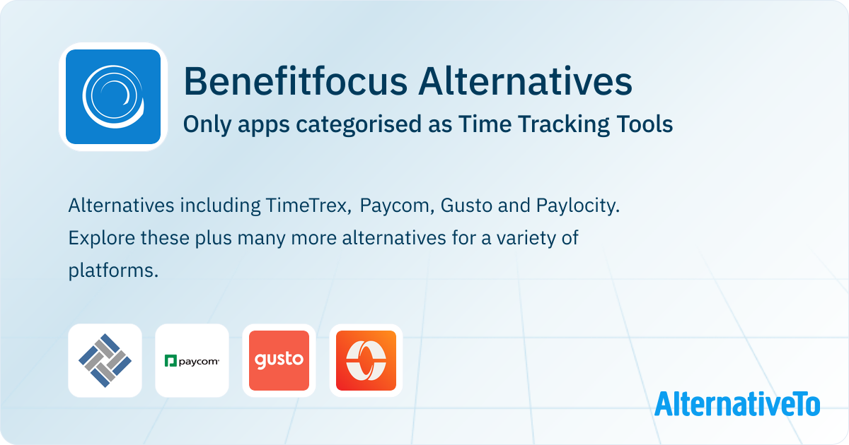 Benefitfocus Alternatives: Top 4 Time Tracking Tools | AlternativeTo