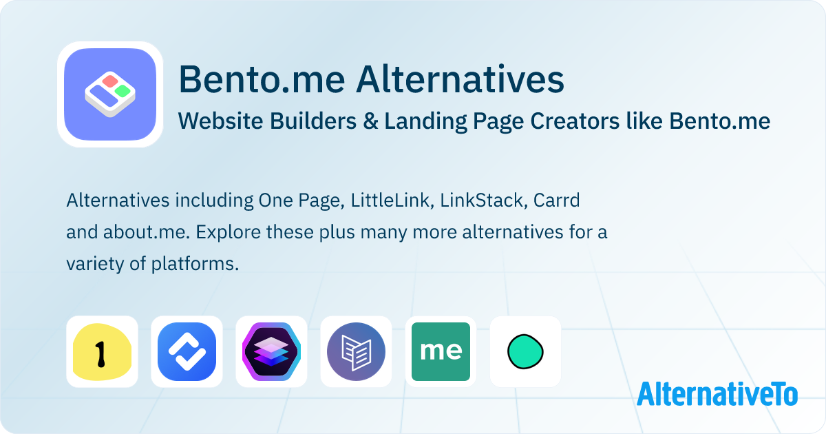 Bento.me Alternatives: Top 12 Website Builders | AlternativeTo