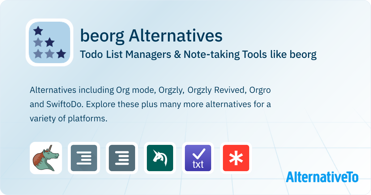 beorg Alternatives: Top 7 Todo List Managers | AlternativeTo